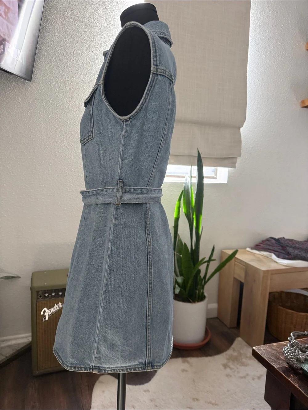 Zara | Dresses | Zara Light Blue Denim Mini Dress With Belt | Poshmark